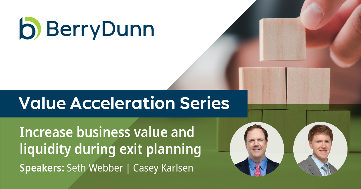 BerryDunn's Value Acceleration Series Session 1: Introduction: A ...